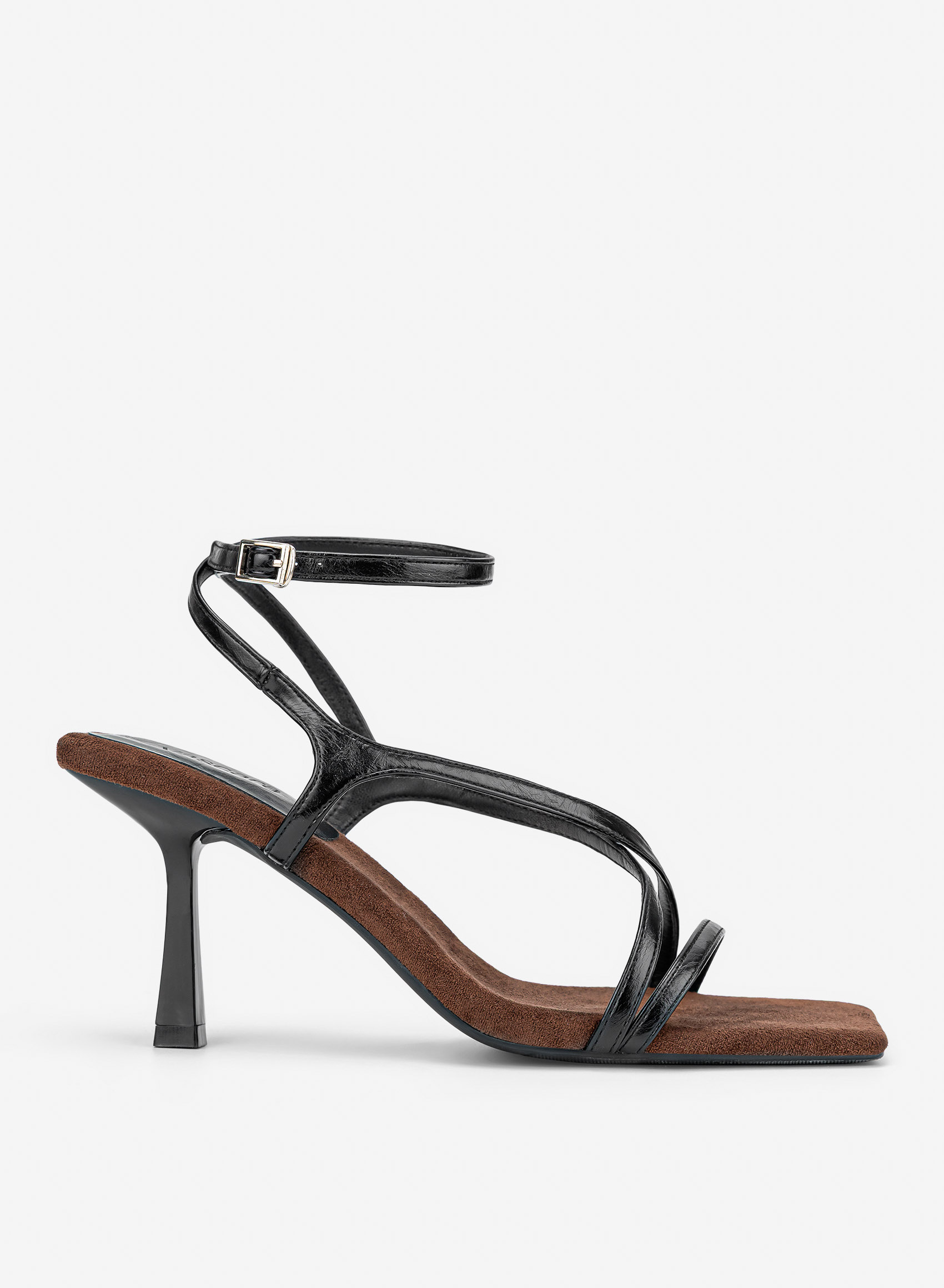 Giày sandals gót nhọn quai strappy - SDN 0858 - Màu đen | Giày sandal ...