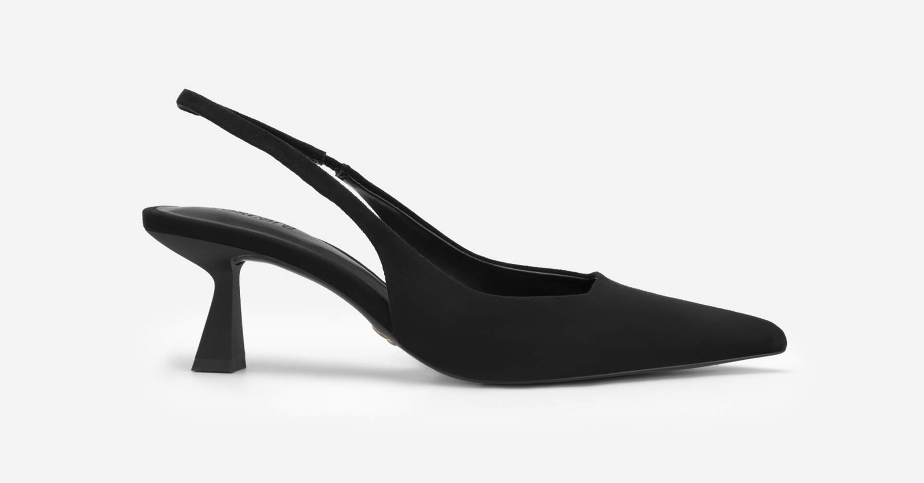 Pointed Toe Slingbacks - HIG 0578 - Black | VASCARA