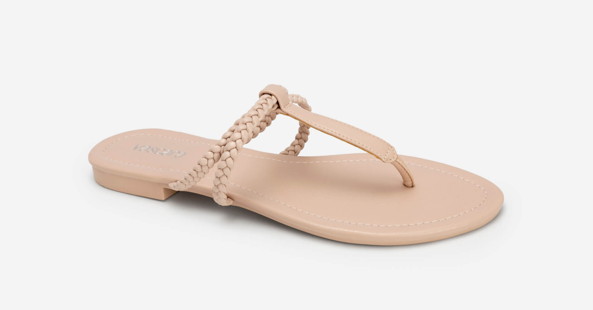 Knitting Strap Flip Flops - FLI 0184 - Light Pink | VASCARA