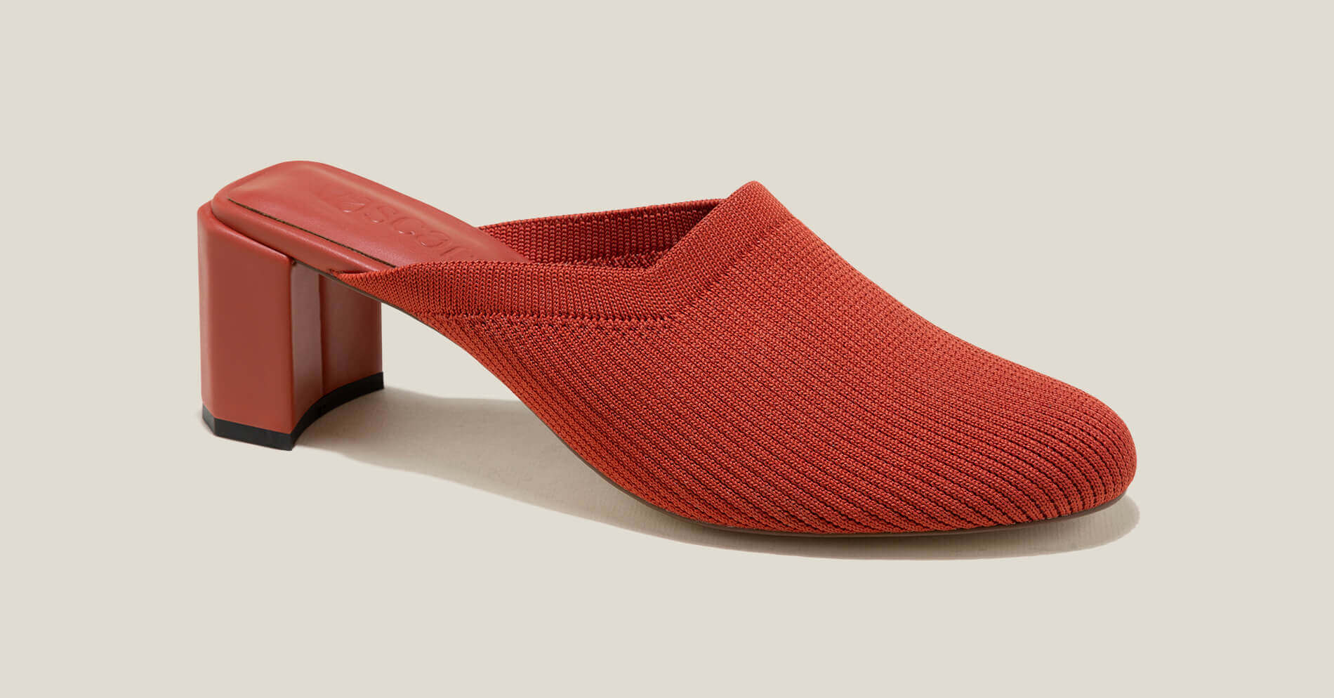 Knit Fabric Mules - MUL 0203 - Dark Orange | VASCARA